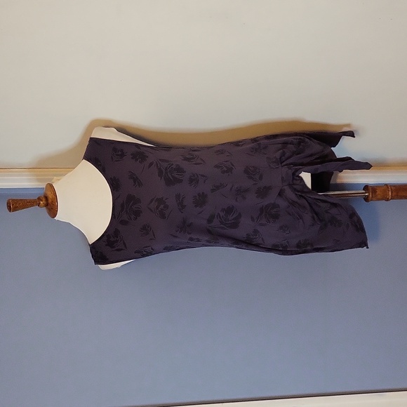 T.La | Tops | Tla Anthropologie Top Purple Black Knit Cascade Hem Tank ...